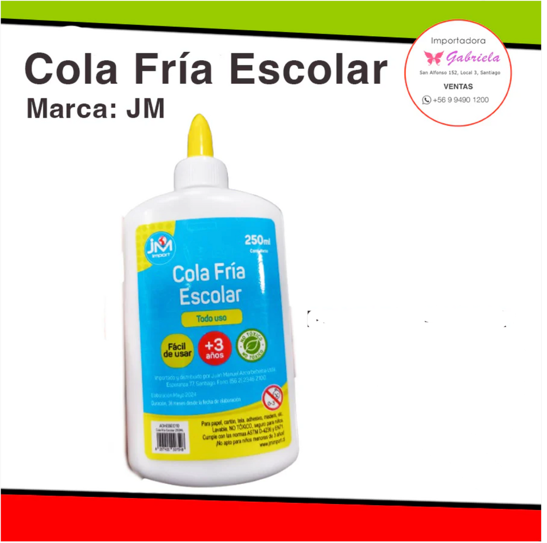 Cola Fria 250 gramos Marca JM – Importadora Gabriela