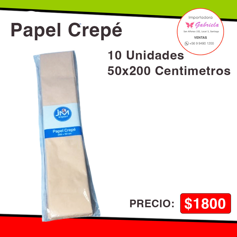 Papel Crepé Color Beige – Importadora Gabriela